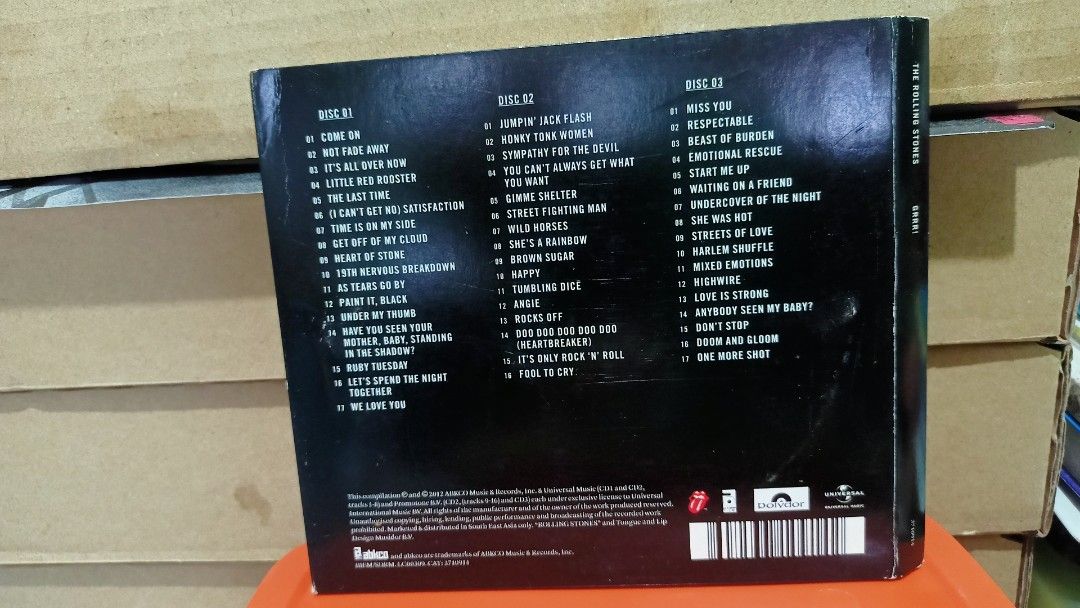 The Rolling Stones GRRR GREATEST HITS 1962 2012 Hobbies Toys Music