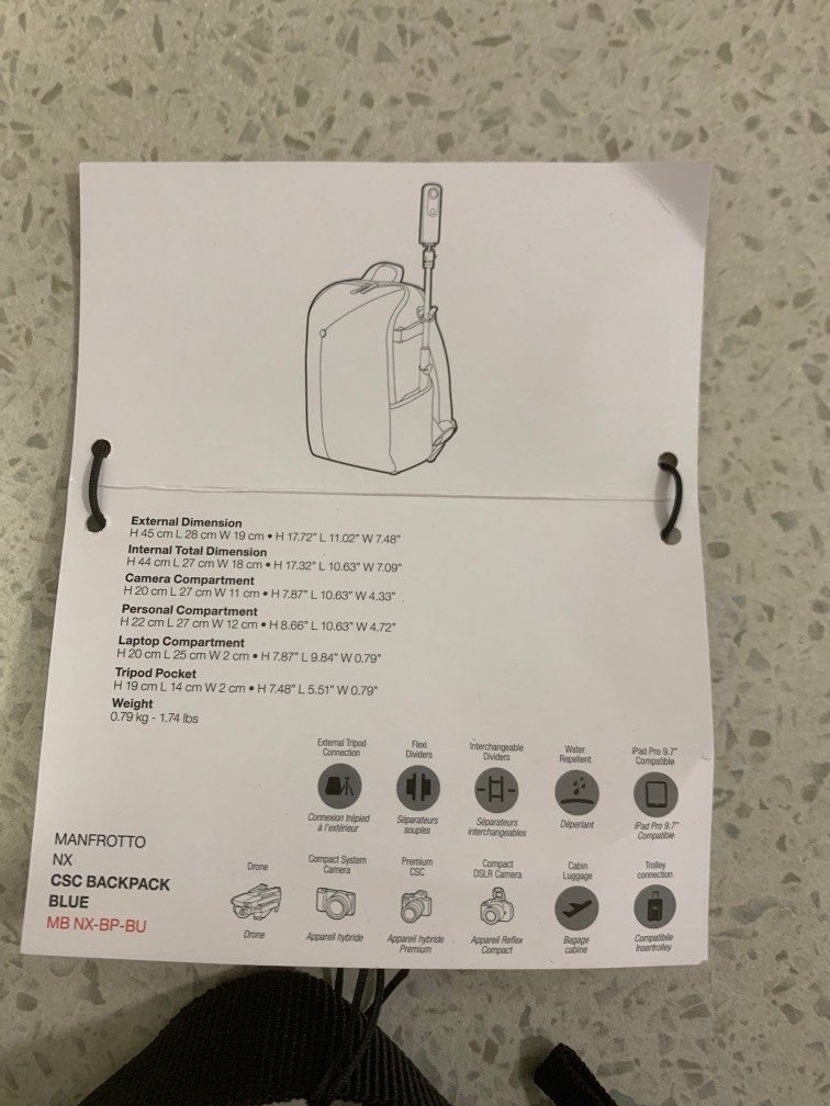 Manfrotto Nx Csv Backpack Blue Photography Photography Accessories