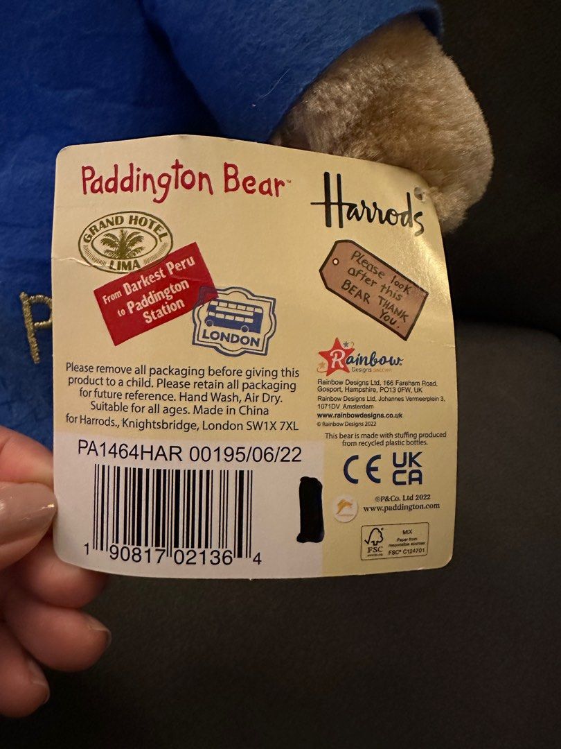 Harrods Paddington Bear 興趣及遊戲 玩具 遊戲類 Carousell