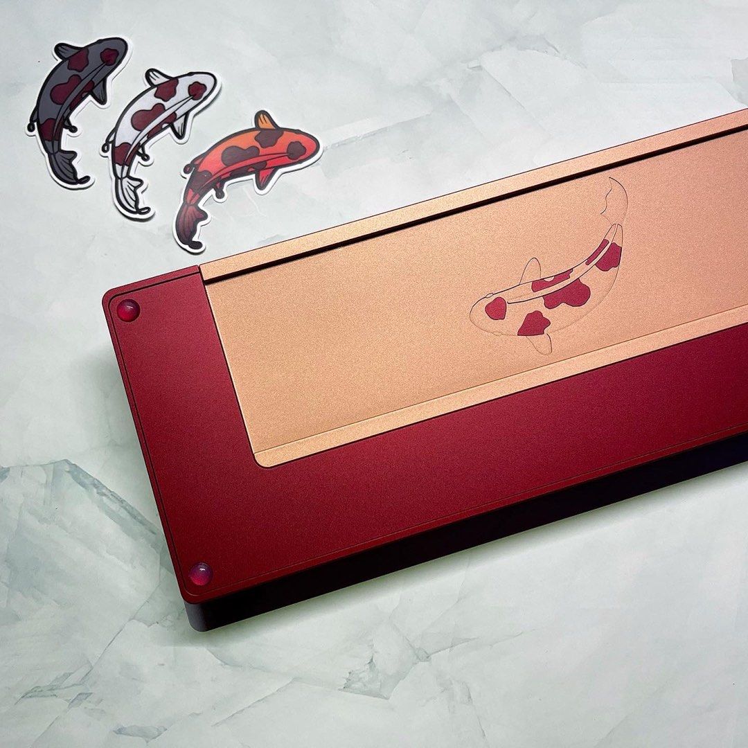 SingaKBD Kohaku Red Custom Mechanical Keyboard Computers Tech Parts
