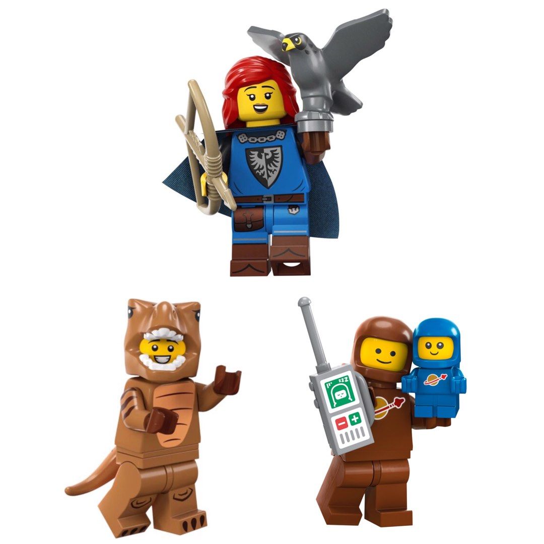 LEGO Minifigures Series Falconer T Rex Costume Fan Brown Astronaut Spacebaby