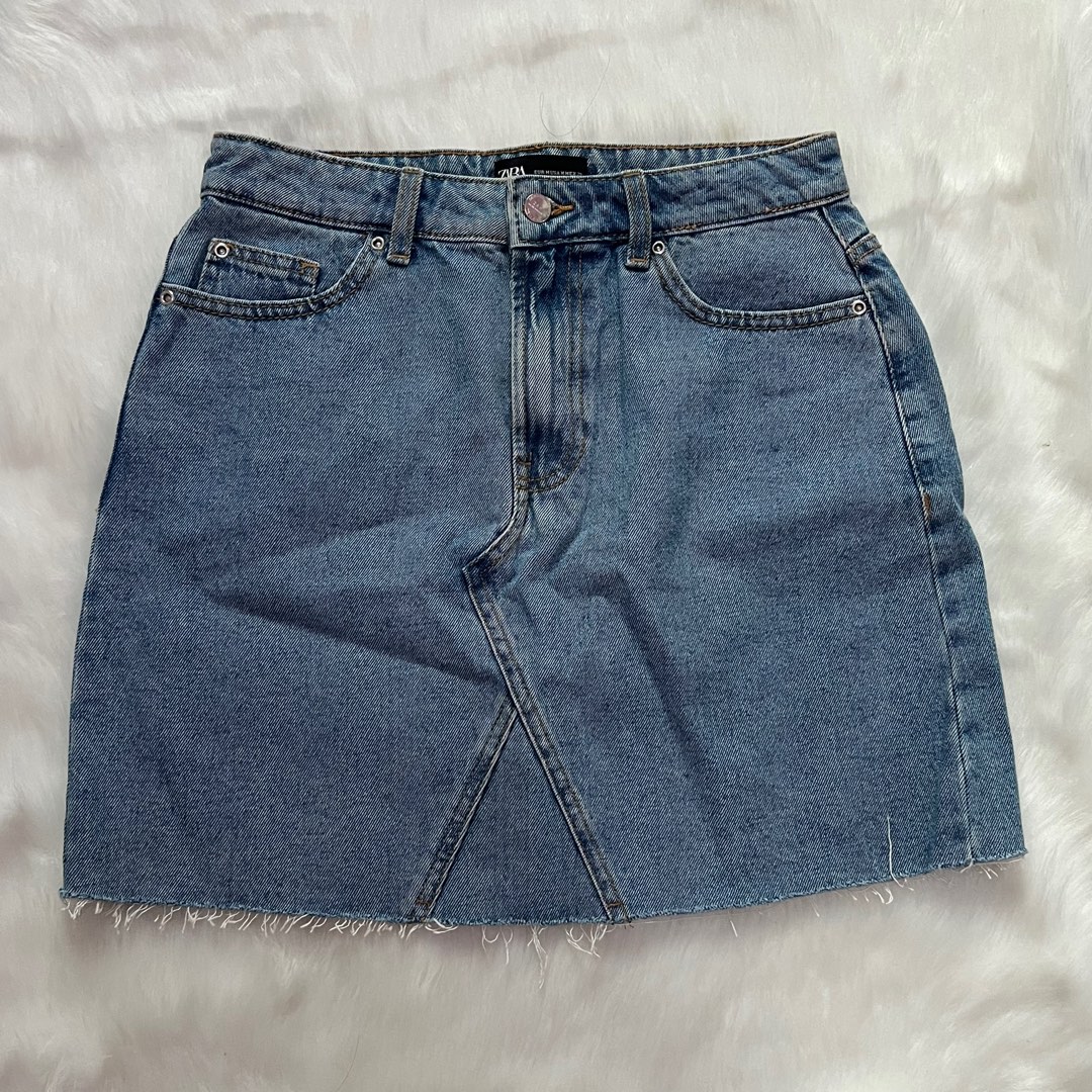 Zara Denim Skirt On Carousell