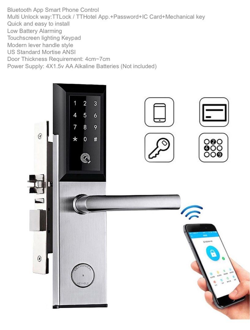 Digital Door Lock Bluetooth Furniture Home Living Security