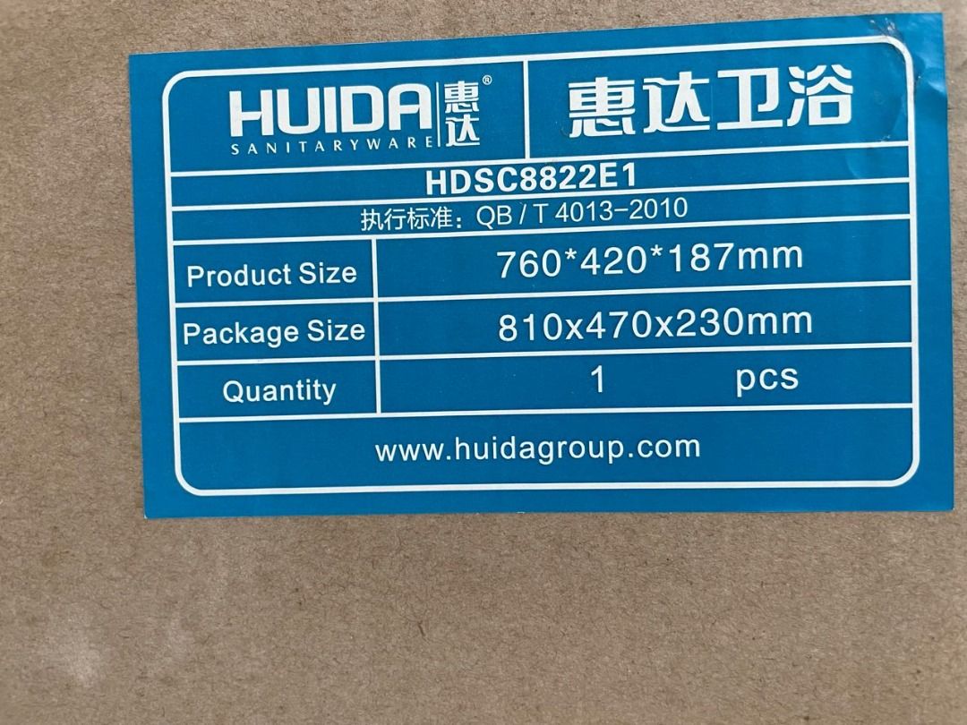 HUIDA Stainless Steel 304 Kitchen Sink Double Bowl 760x420x187mm