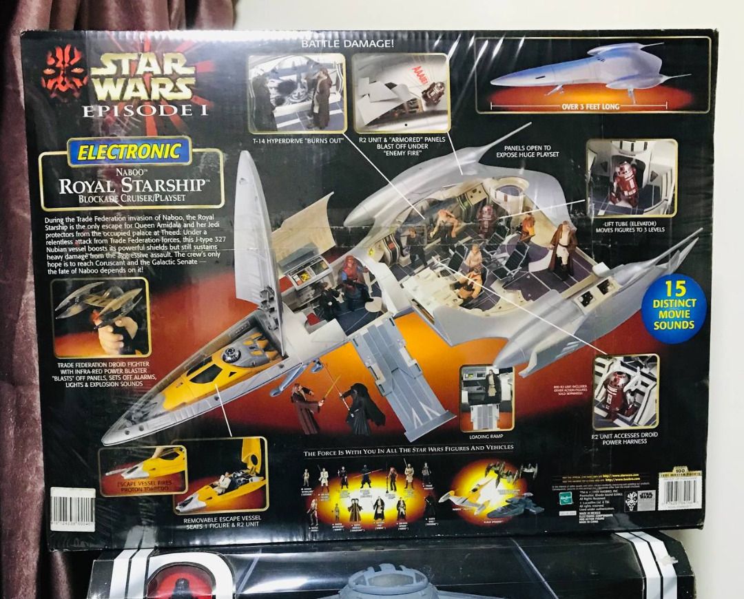 HASBRO HUGE STAR WARS 1991 EPISODE 1 NABOO ROYAL STARSHIP BLOCKADE