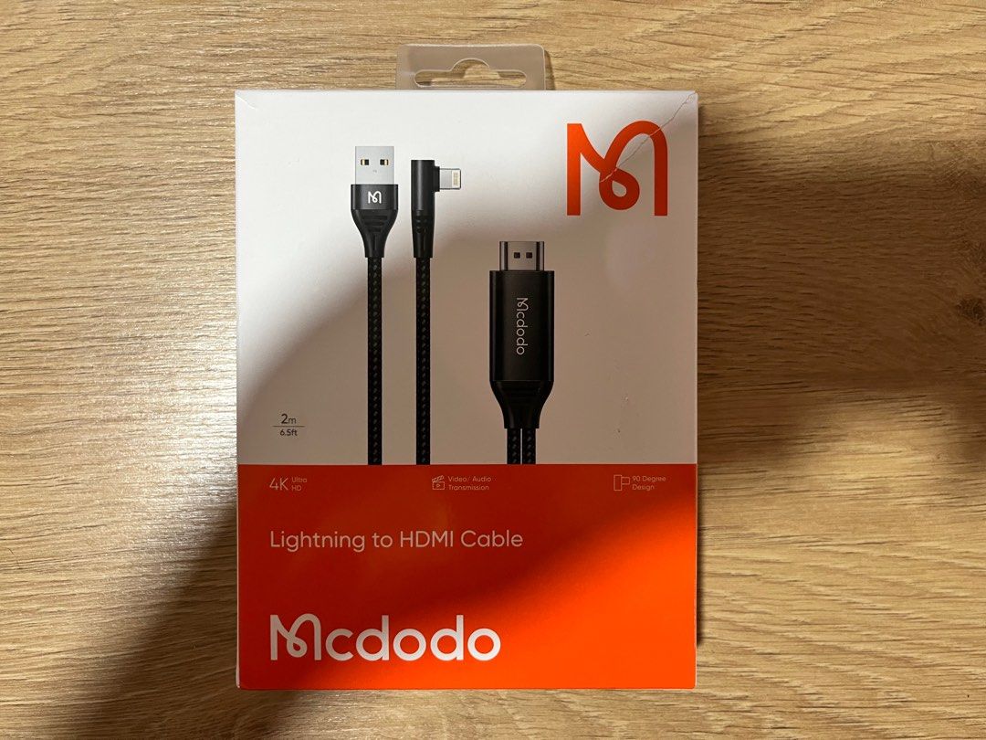 Mcdodo IOS Lightning To HDMI Cable Plug And Play Upto 4k Computers