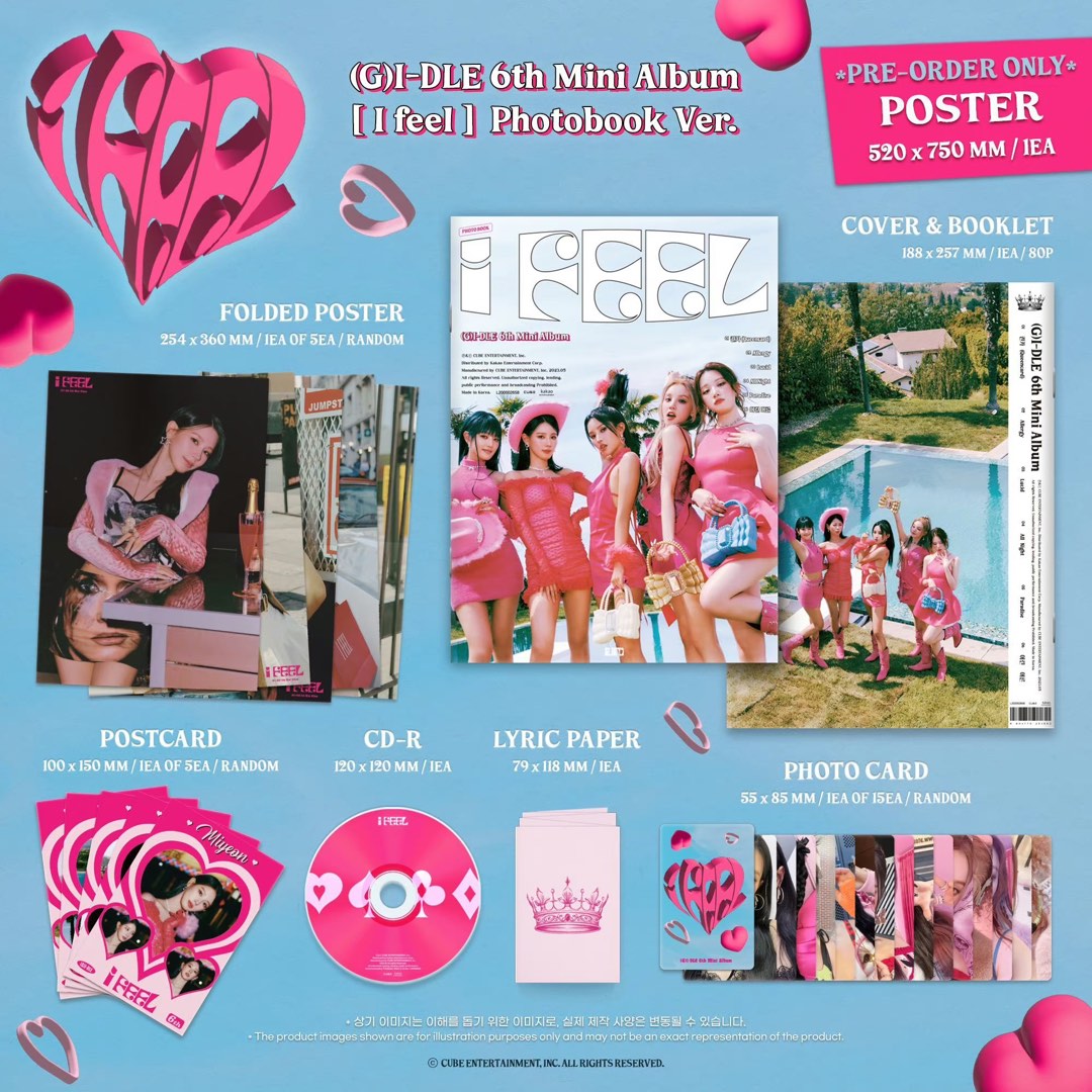 全新 GIDLE I FEEL 專輯 album 小卡 G I DLE Miyeon Minnie Soyeon Yuqi Shuhua
