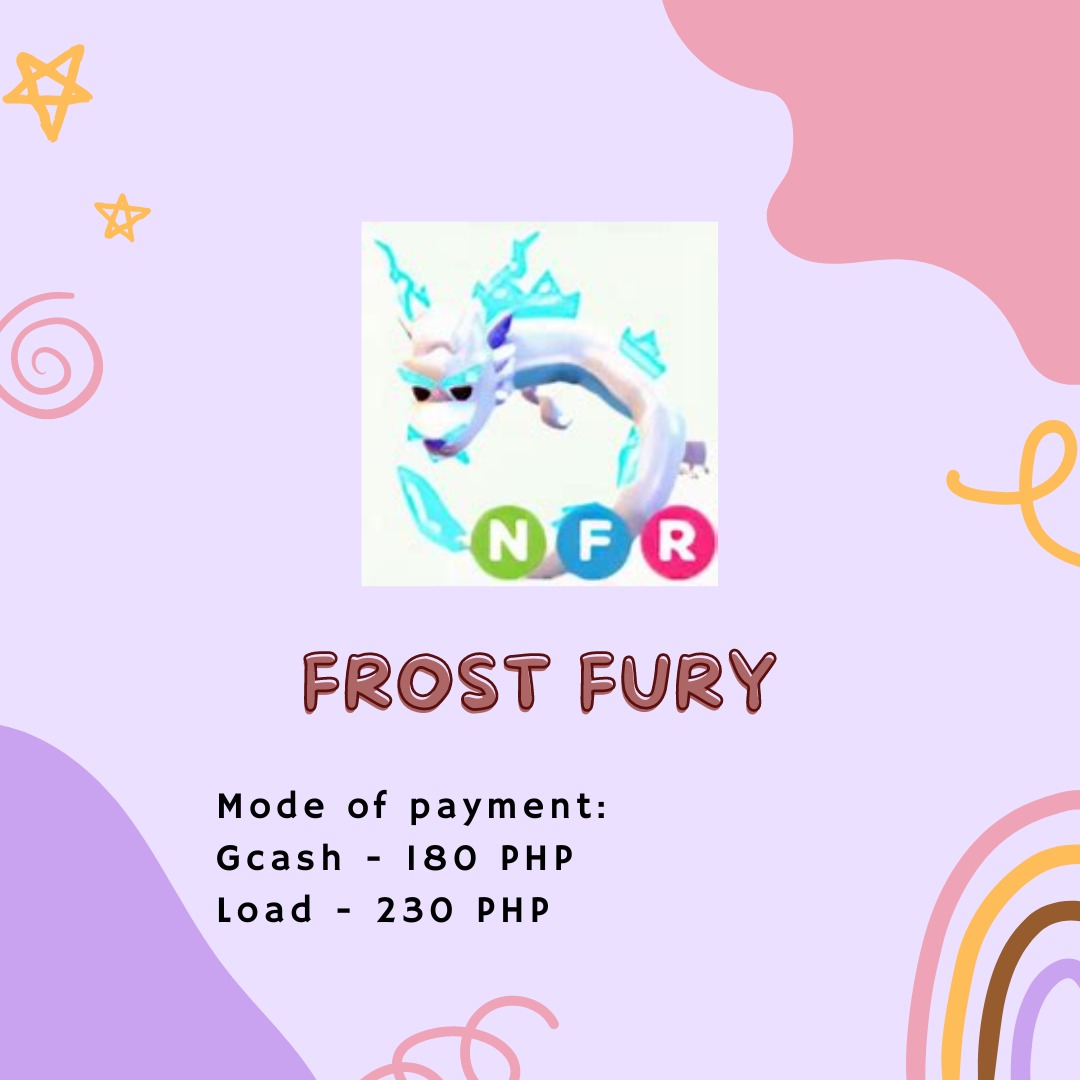 ADOPT ME NFR FROST FURY NEON FLY RIDE LEGENDARY On Carousell