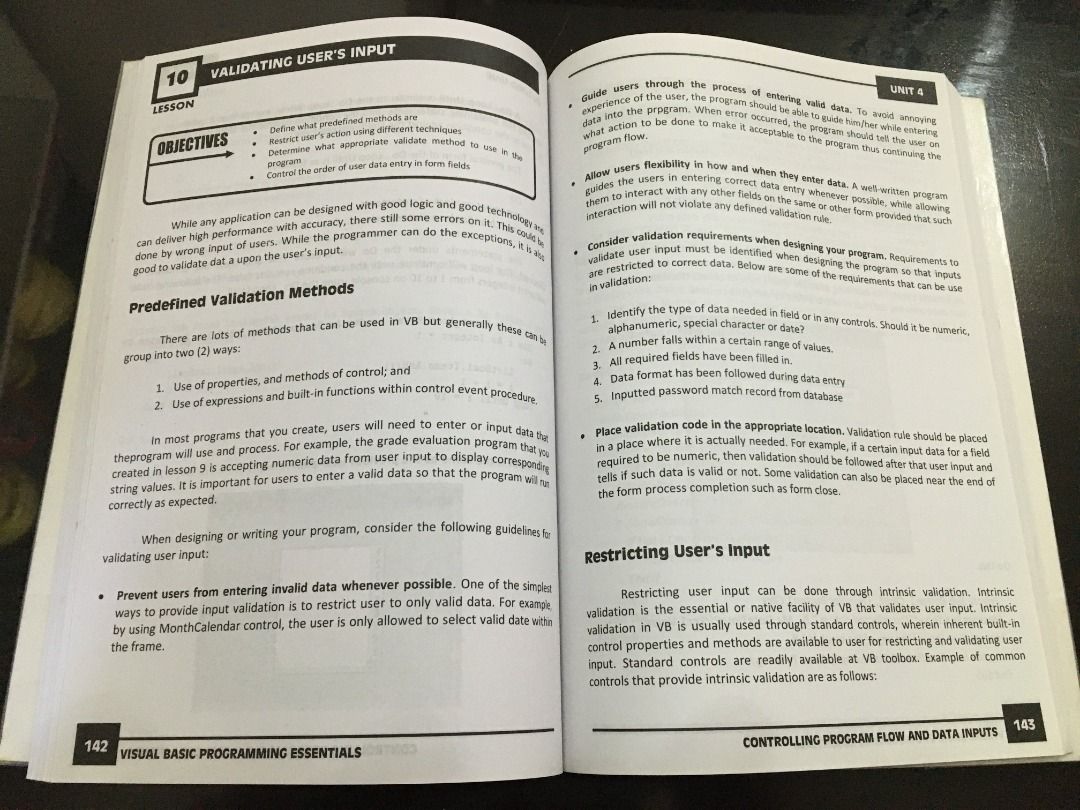 Visual Basic Programming Essentials ICT Kto12 Hobbies Toys Books