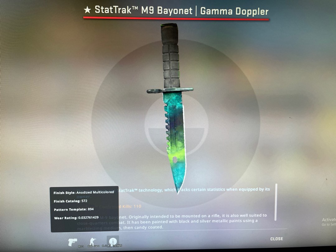 Csgo M Bayonet Gamma Doppler Phase Factory New Stat Trak Video Gaming Gaming Accessories