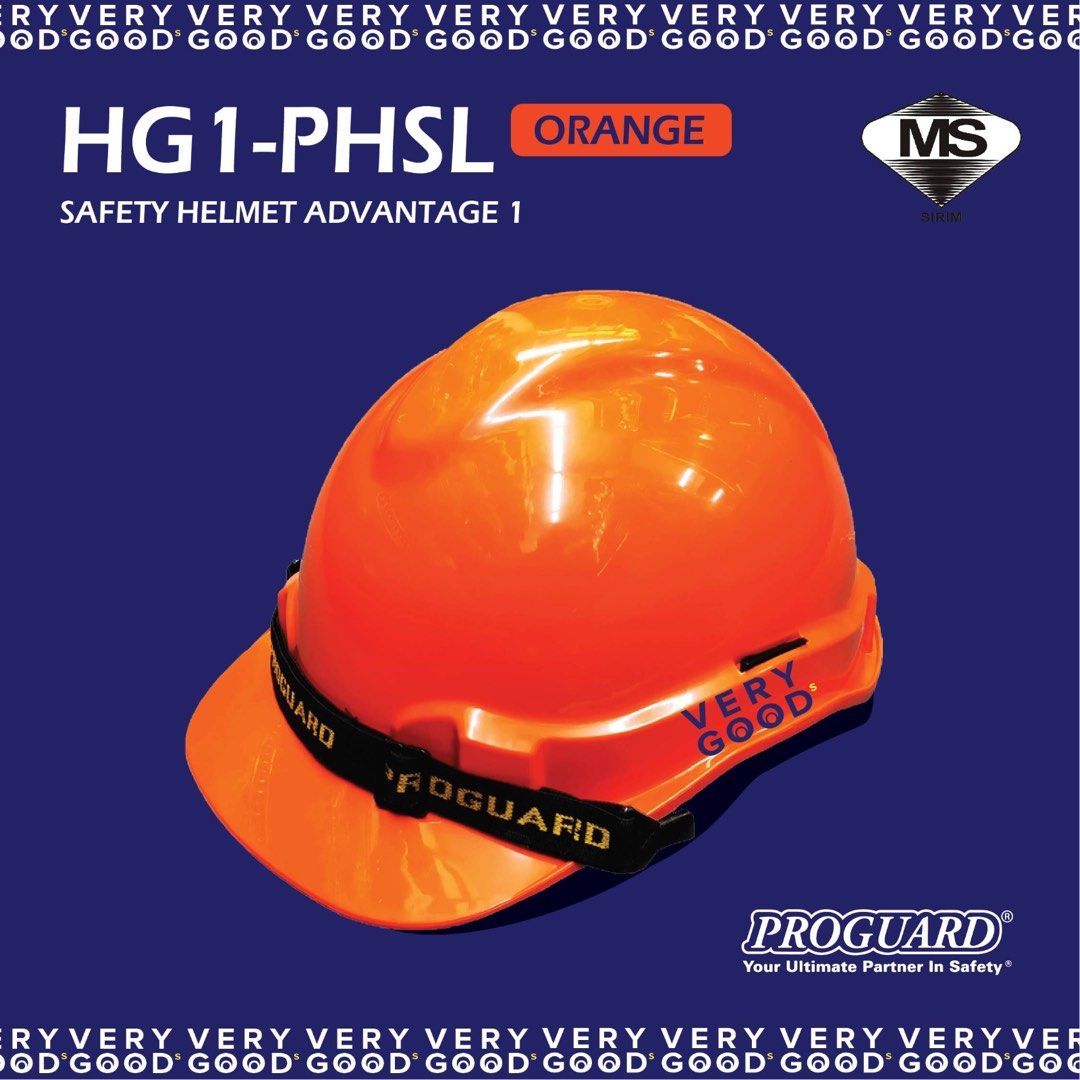 PROGUARD HG1 PHSL SAFETY HELMET ORANGE Sports Equipment Other