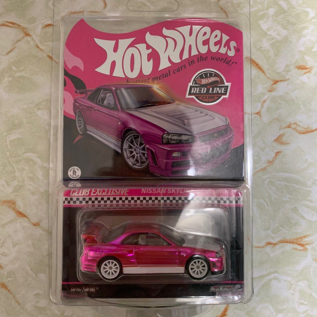 全新 Mattel HotWheels RLC Red Line Club GTR 34 Pink 興趣及遊戲 玩具 遊戲類