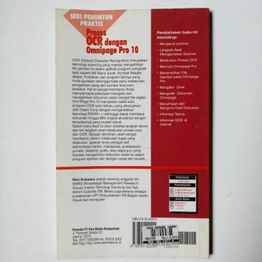 Proses OCR Dengan Omnipage Pro 10 Buku Alat Tulis Buku Di Carousell
