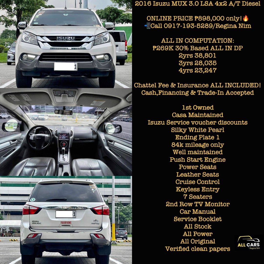 Isuzu Mu X Cars For Sale Used Cars On Carousell