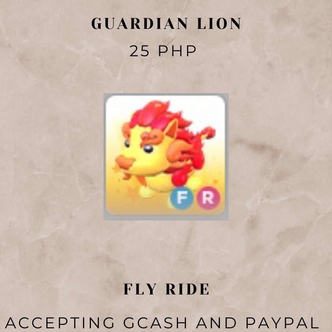 Adopt Me Pets Guardian Lion On Carousell