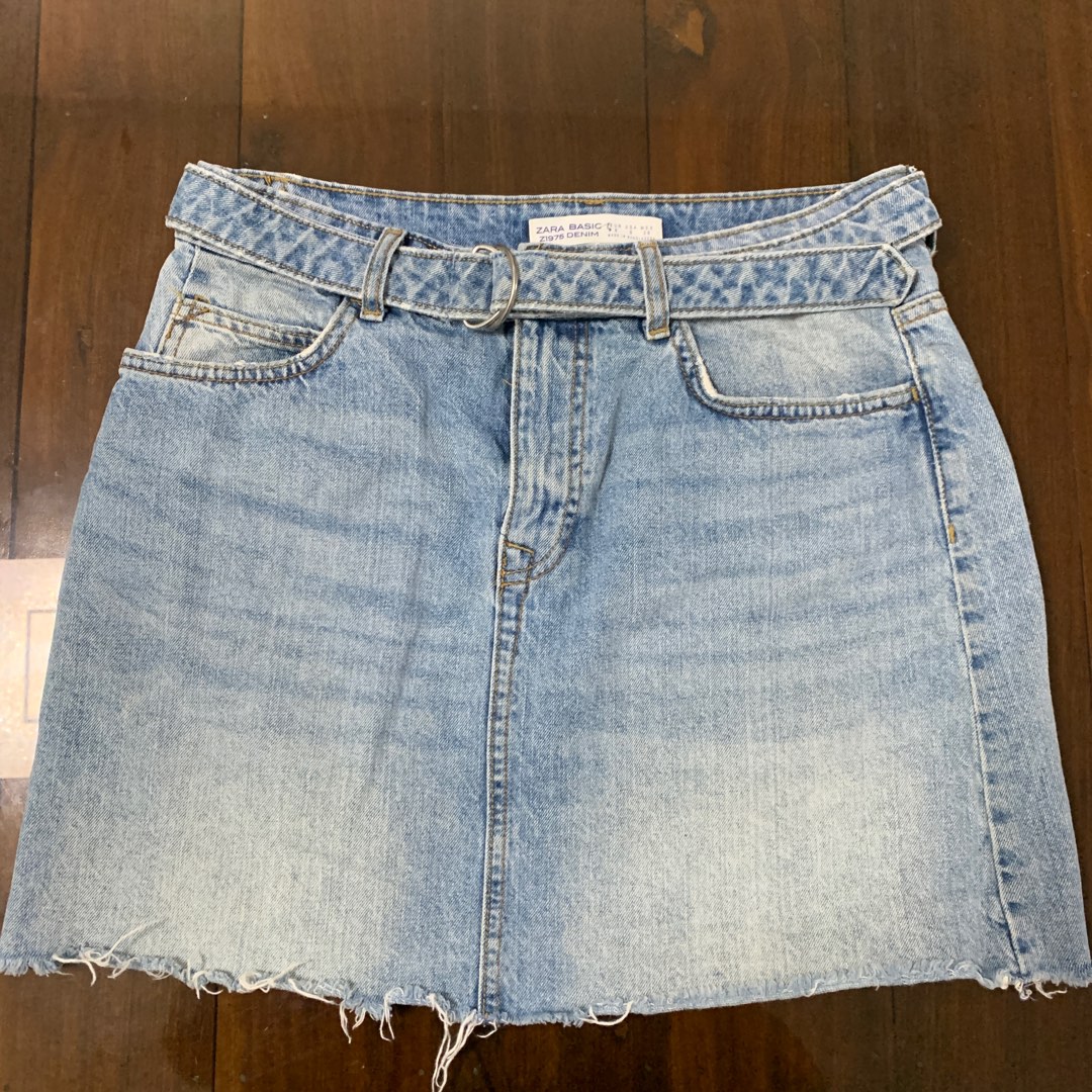 Zara Denim Skirt On Carousell