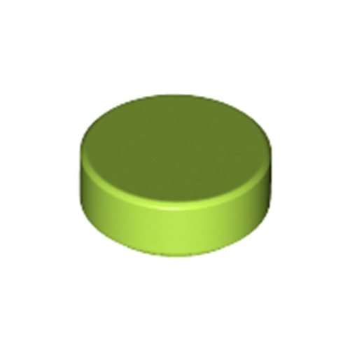 LEGO Parts Flat Tile X Round Bright Yellowish Green Hobbies
