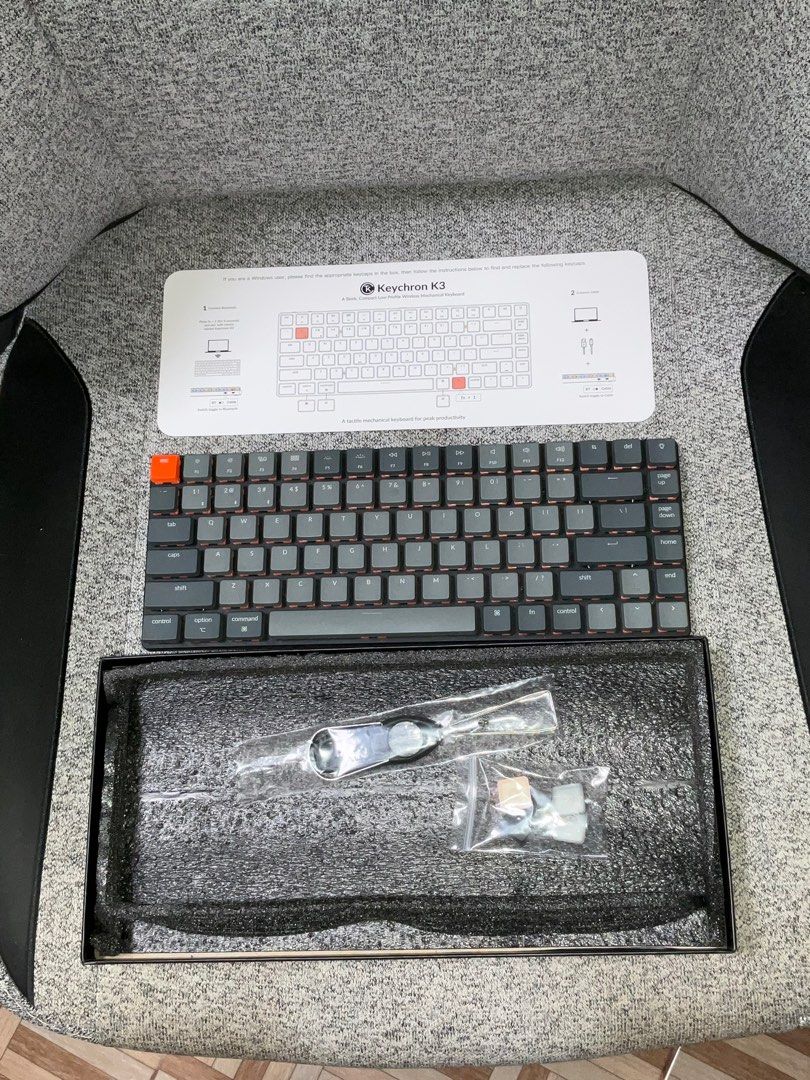 Keychron K3 Keyboard White Backlight On Carousell