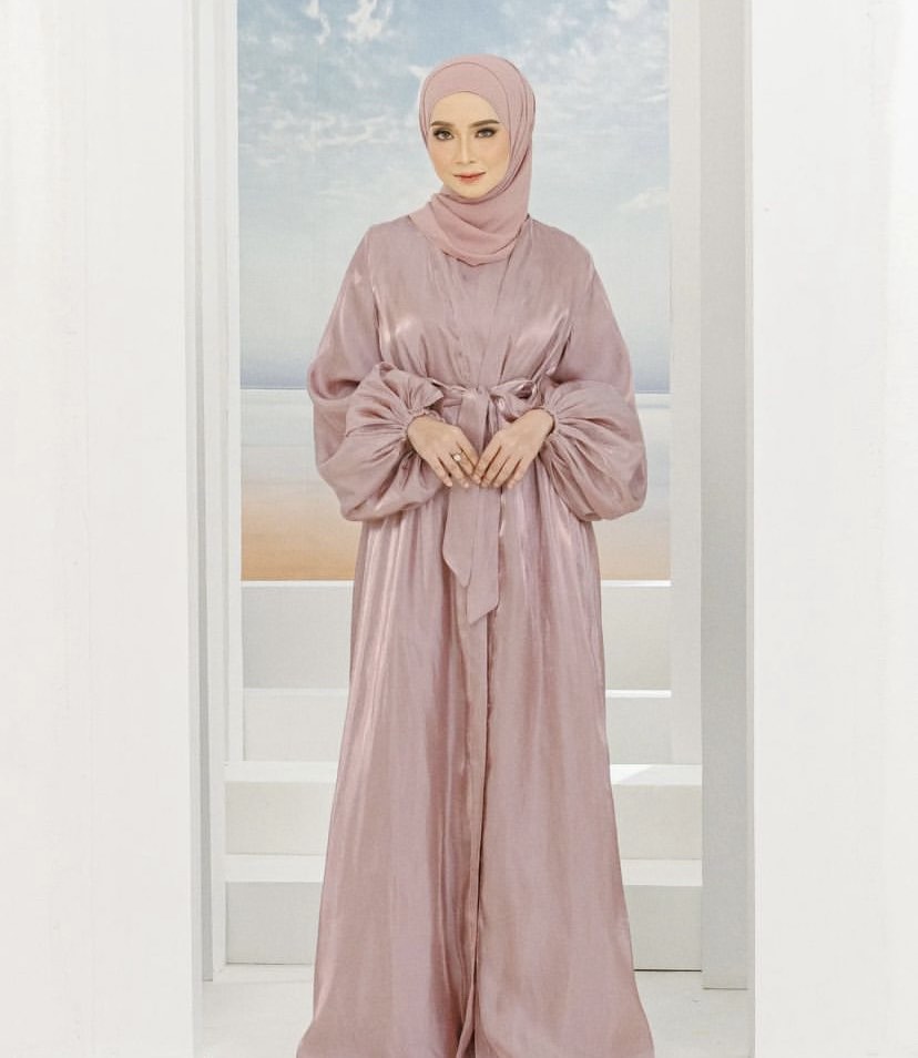 HIJABISTAHUB WADINA ABAYA DUSTY PINK Women S Fashion Muslimah