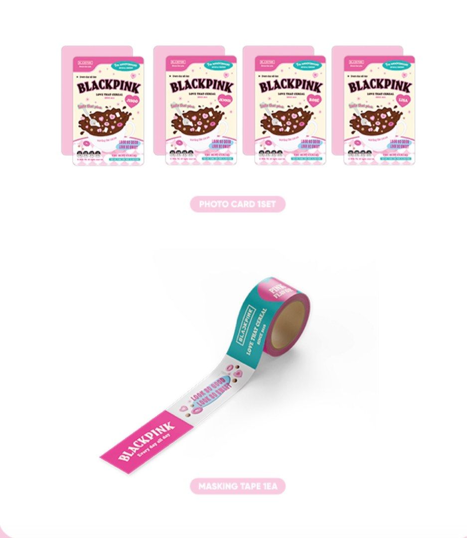 Blackpink Anniversary Cereal Deco Kit Hobbies Toys Collectibles Memorabilia K Wave On