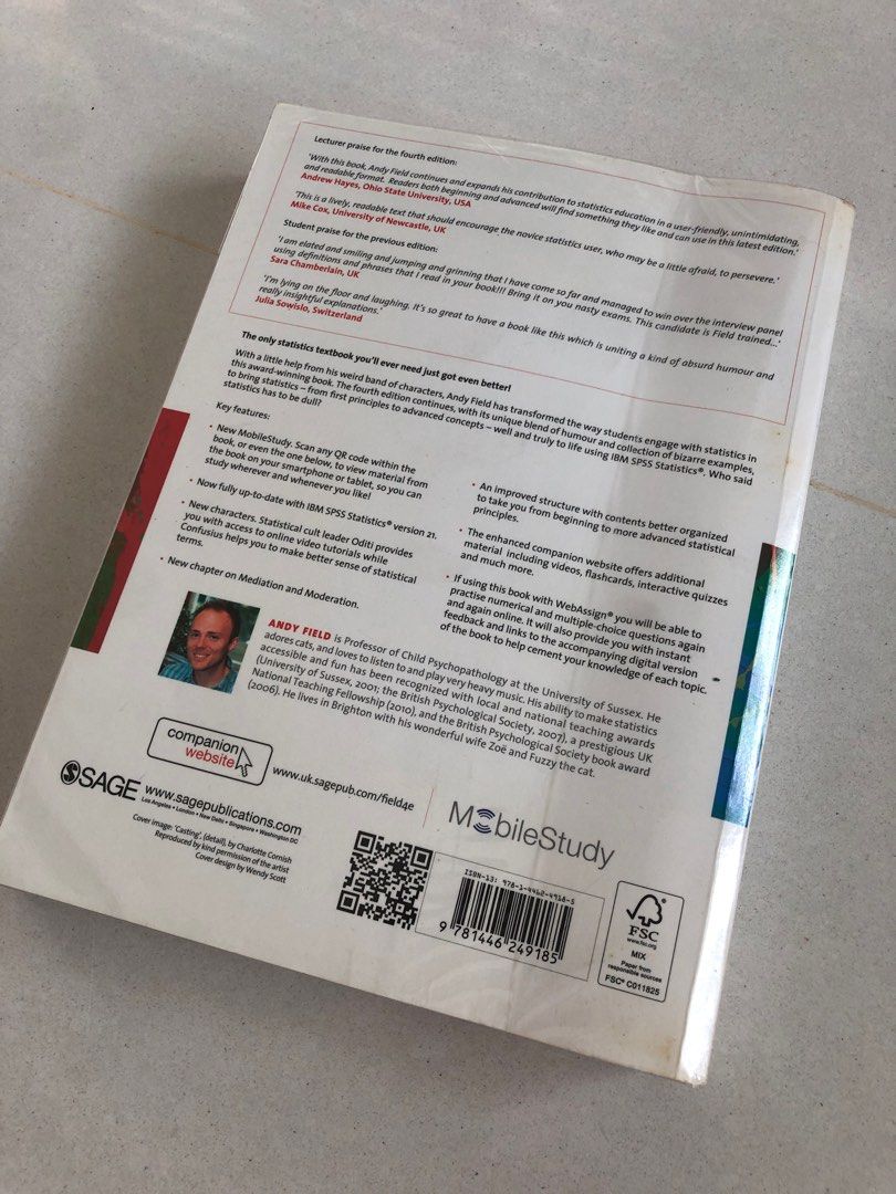 Discovering Statistics Using IBM SPSS Statistics Andy Field Hobbies