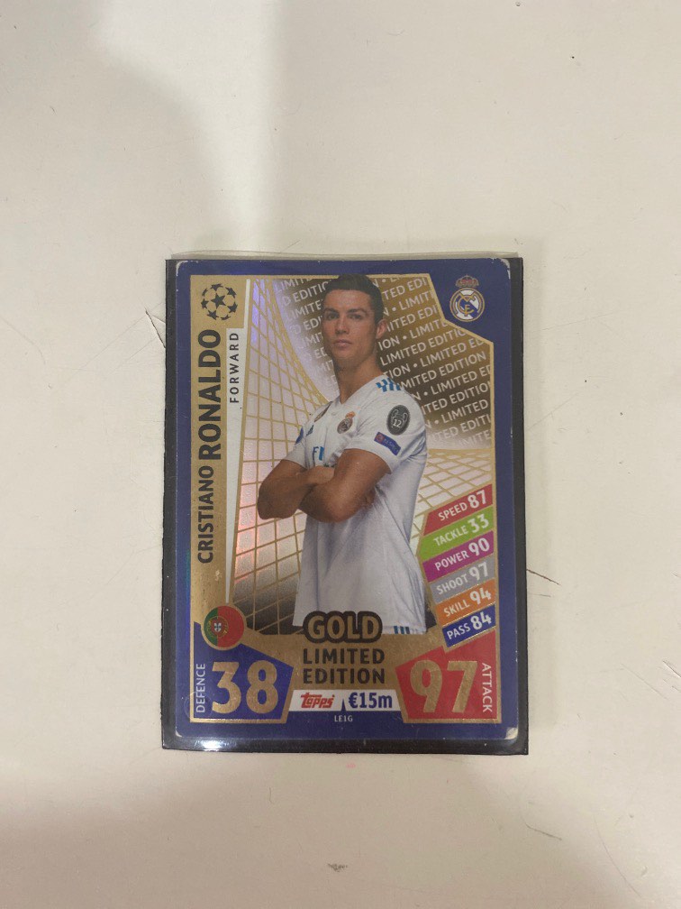 Cristiano Ronaldo Gold Limited Edition Match Attax Season 17 18