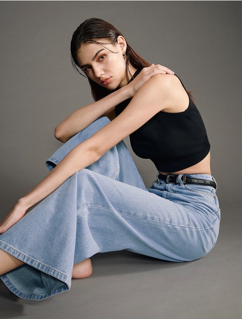 Pomelo Wide Leg Jeans Women S Fashion Bottoms Jeans Leggings On