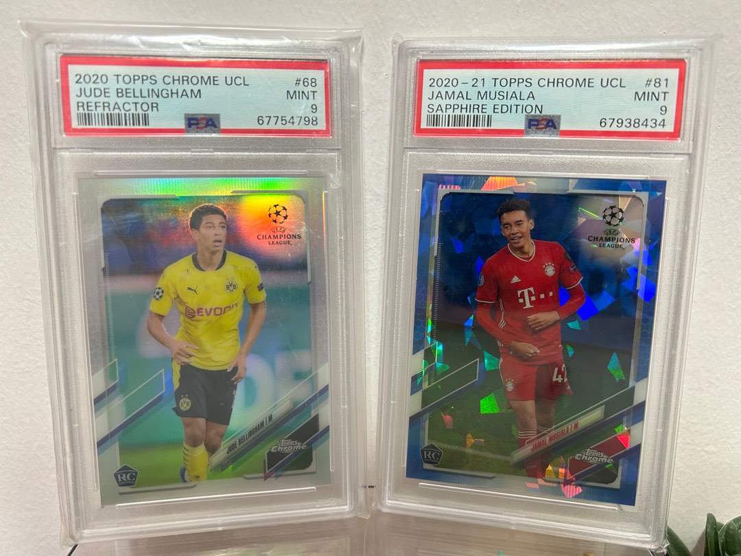 Topps Chrome Jude Bellingham RC Refractor Jamal Musiala Sapphire RC PSA Future Star Real Madrid