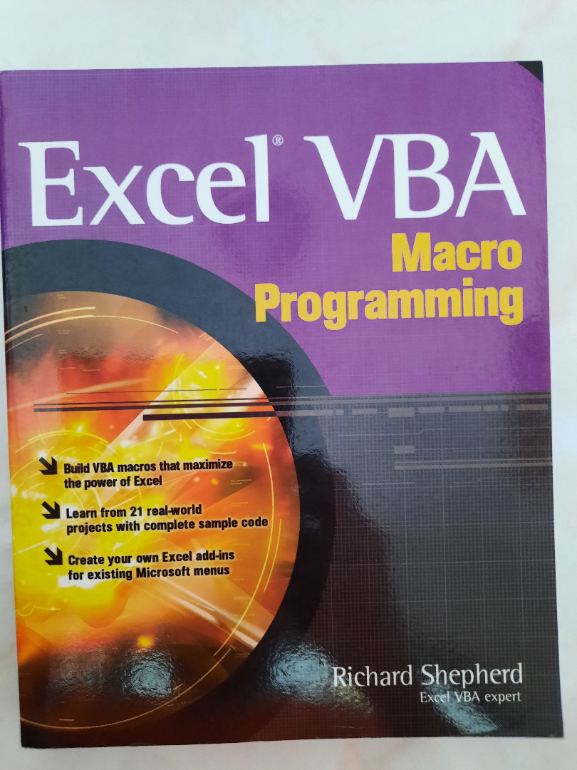 Excel VBA Macro Programming Hobbies Toys Books Magazines Fiction
