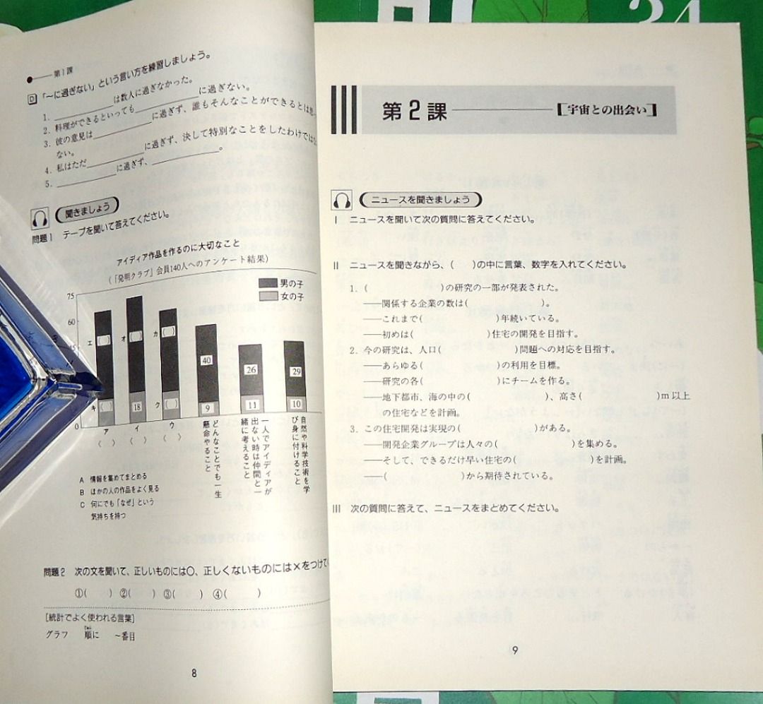 上級學日語 練習冊日檢 日文 閱讀 聽解阿部祐子龜田美保松田浩志自藏書 書籍休閒與玩具 書本及雜誌 教科書參考書在旋轉拍賣