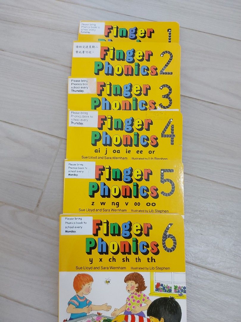 Jolly phonics Finger Phonics 1 2 3 4 5 6 興趣及遊戲 書本 文具 小朋友書 Carousell