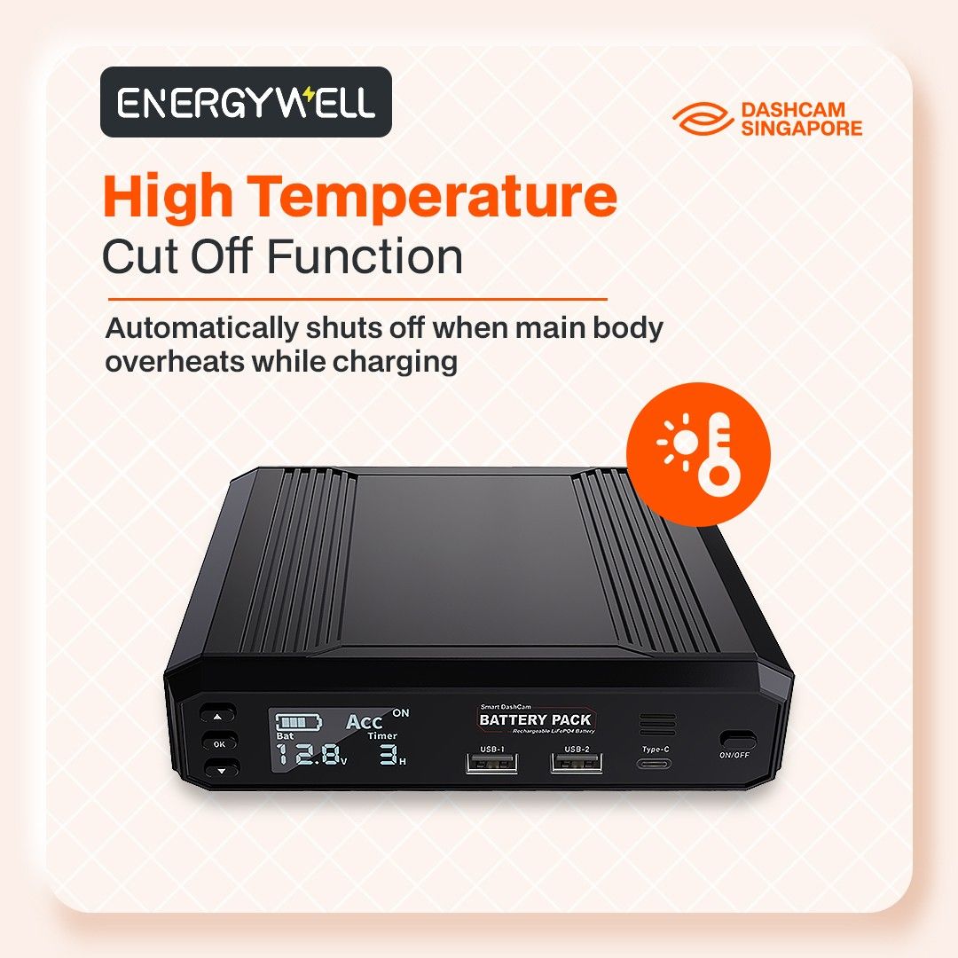 EnergyWell External Battery For Dashcam Design In Korea P6 8