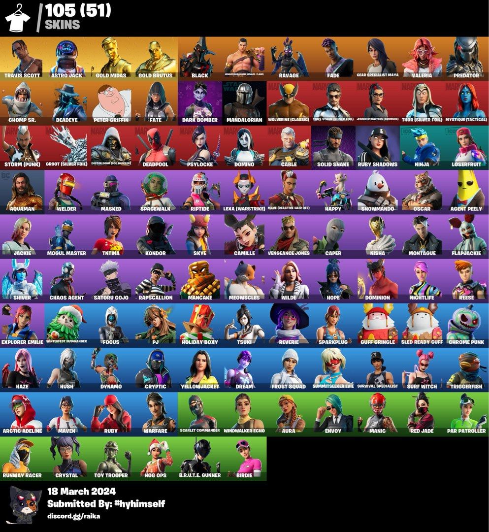 STACK FORTNITE ACC Travis Scott Leviathan Axe Video Gaming Video