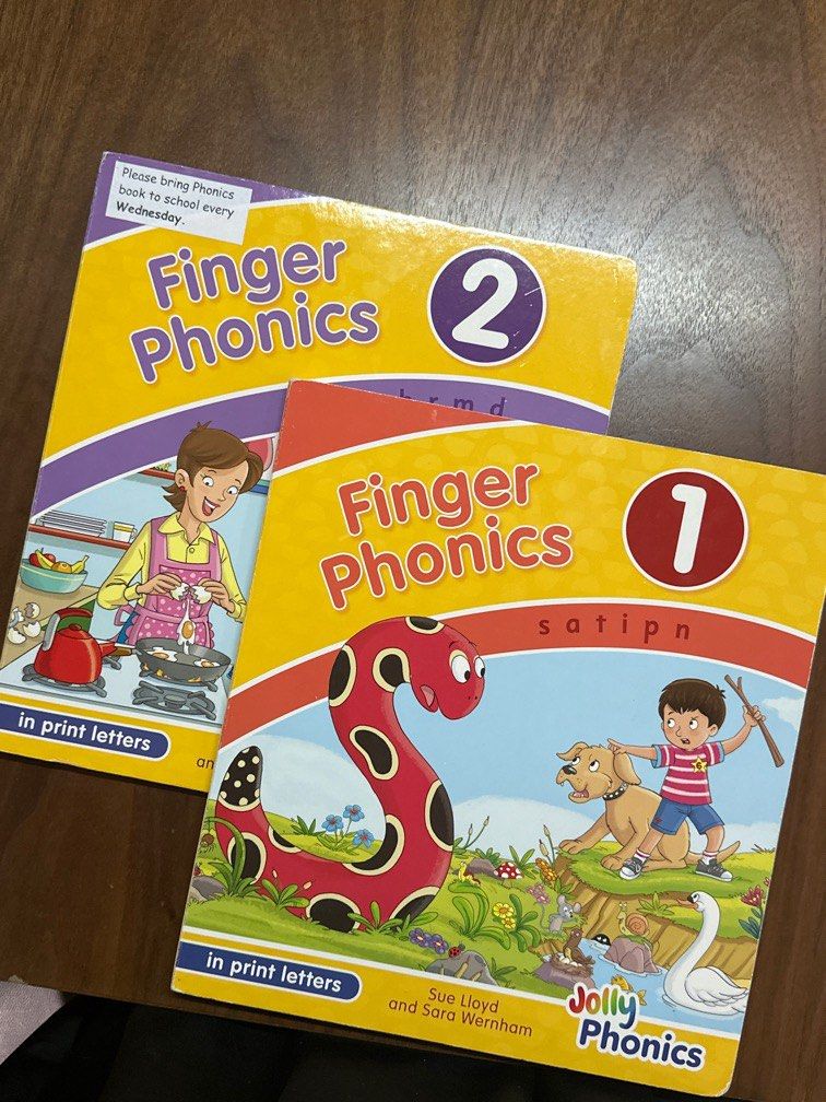 Jolly Phonics Finger Phonics 1 2 興趣及遊戲 書本 文具 教科書 Carousell