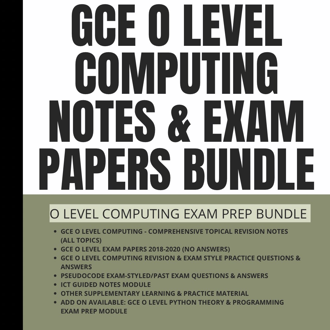 O LEVEL COMPUTING TOPICAL THEORY SKILL BASED TOPICAL NOTES CONCEPT