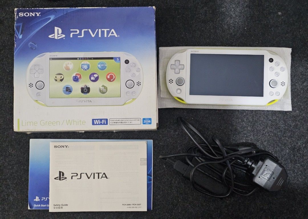 PS Vita Green White Video Gaming Video Game Consoles PlayStation On