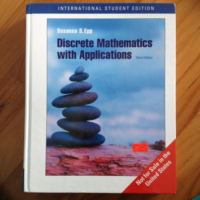 Cs1231 Discrete Mathematics With Applications Hobbies And Toys Books And Magazines Textbooks On