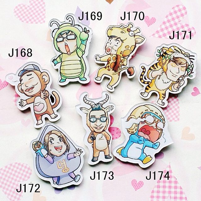 RUNNING MAN ACRYLIC BADGES, Women's Fashion, Watches & Accessories ...