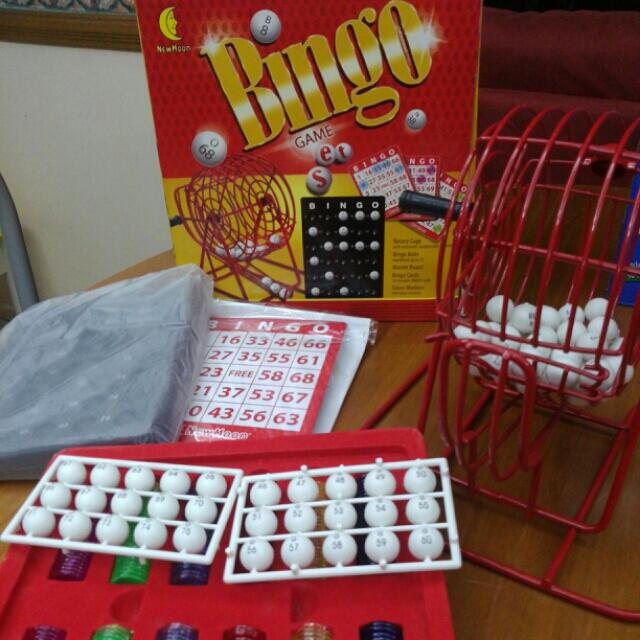 BINGO SET!!! incl. rotary cage, bingo balls(up to 75), master board ...