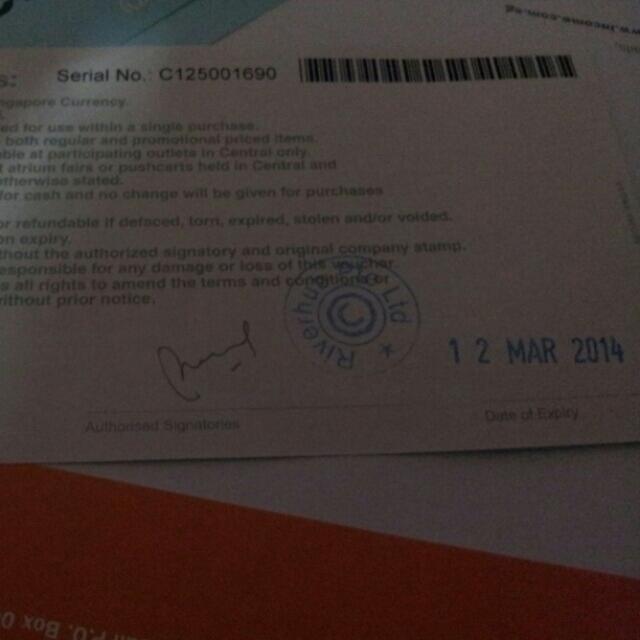 central voucher $50 each , Tickets & Vouchers, Vouchers on Carousell