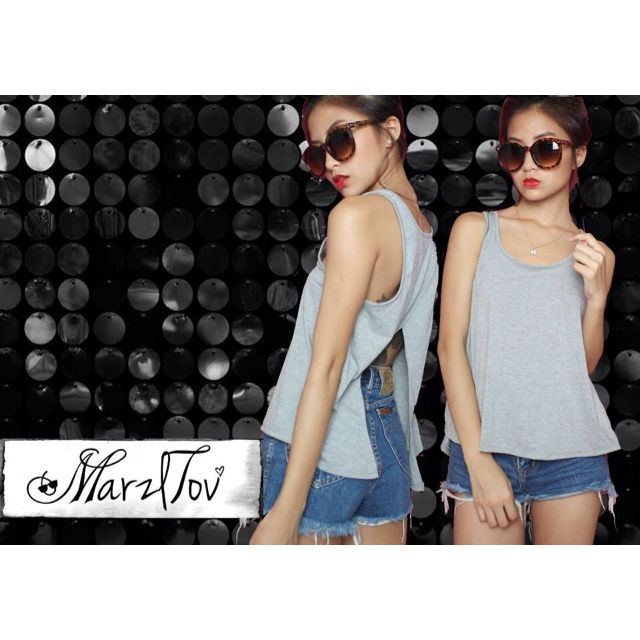 Haylla Slit Back Top, Women's Fashion, Tops, Sleeveless on Carousell