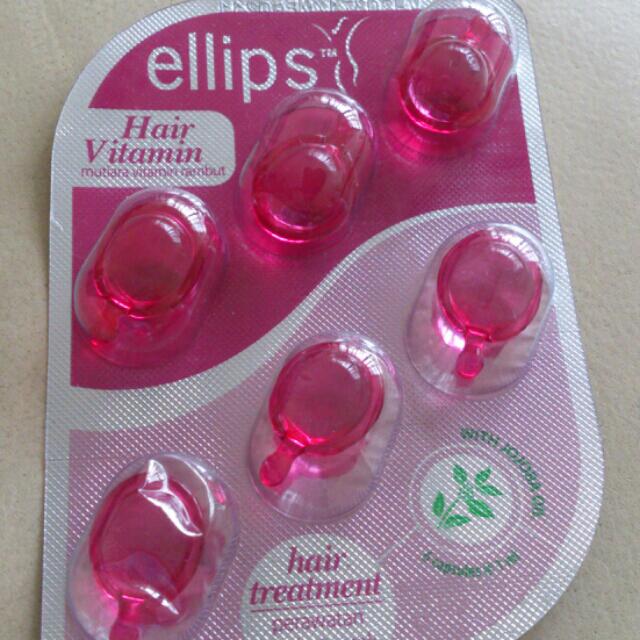Ellips Hair Vitamin(pink)(6caps), Health & Nutrition, Health ...
