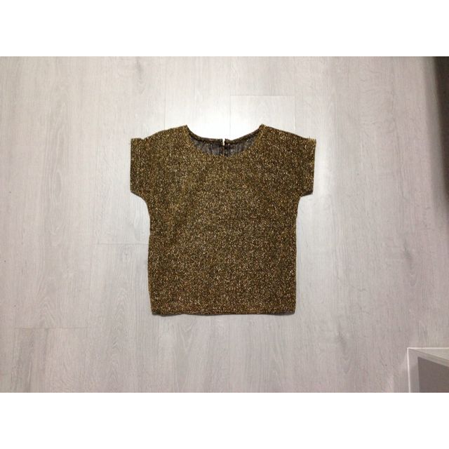Sparkly Gold Top, Women's Fashion, Tops, Blouses on Carousell