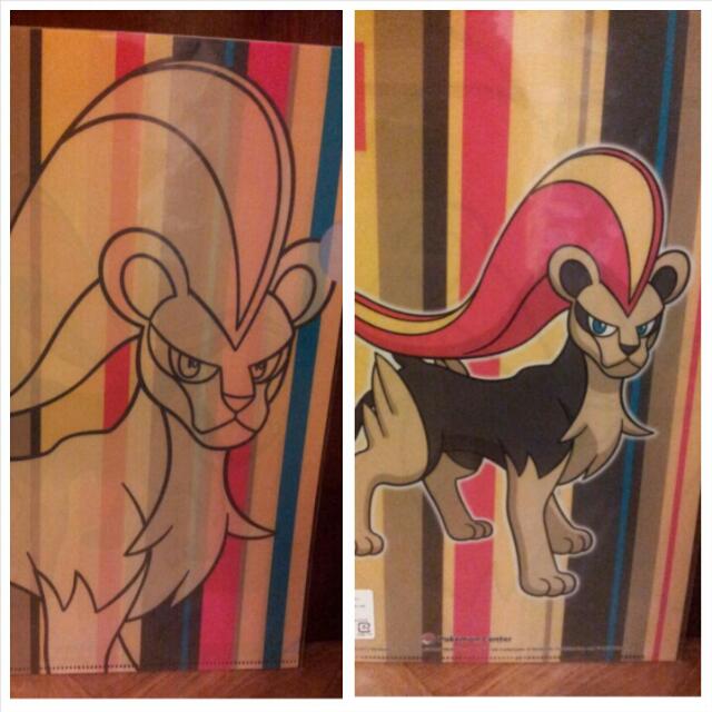 Pyroar (F) A4 L-shaped Pokemon Folder! BN, Hobbies & Toys, Stationery ...