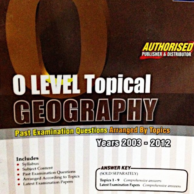 O Level Pure Geography TYS Questions ONLY, Hobbies & Toys, Books ...