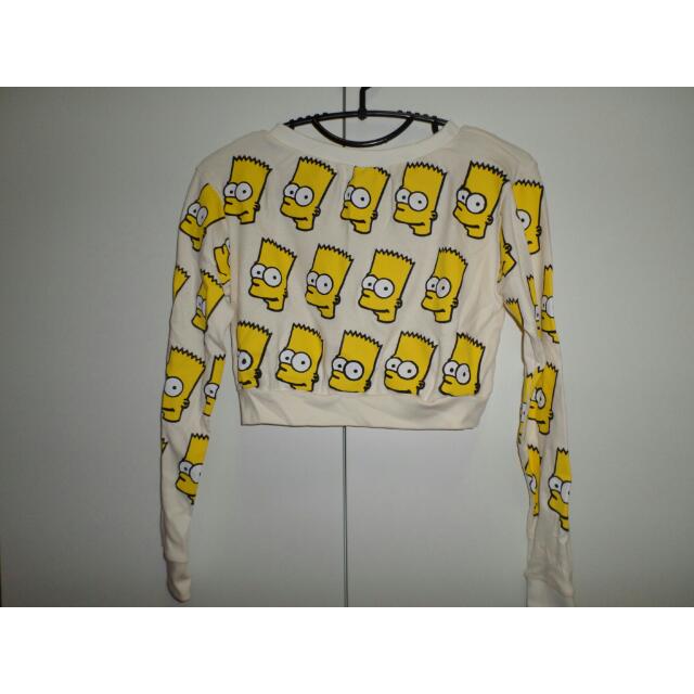 Bart Simpson crop Top, Women's Fashion, Tops, Other Tops on Carousell