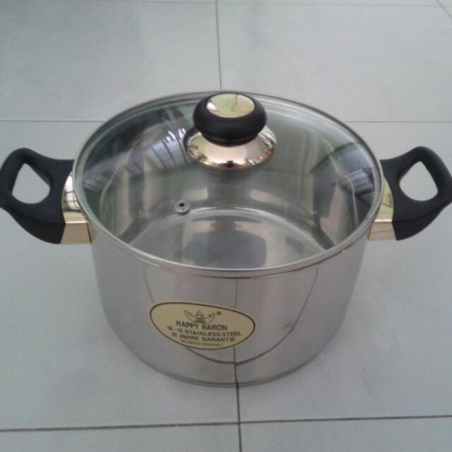 BN Happy Baron Stainless Steel Pot., Furniture & Home Living, Gardening ...