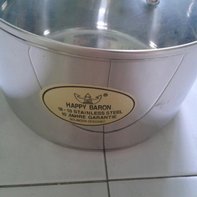 BN Happy Baron Stainless Steel Pot., Furniture & Home Living, Gardening ...