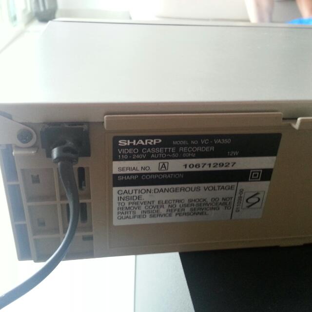Sharp Video Cassette Recorder VC-VA350, TV & Home Appliances, TV ...