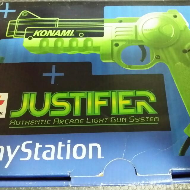 Sony Playstation 1 Konami Justifier Arcade Green Light Gun, Hobbies ...